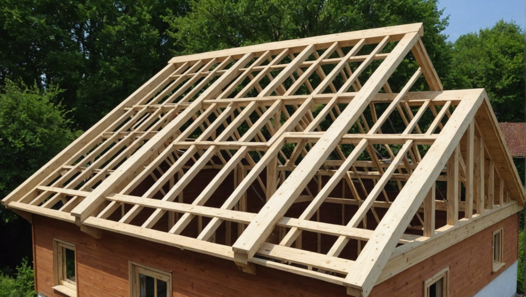Construire une charpente en bois : guide pour un toit à deux versants
